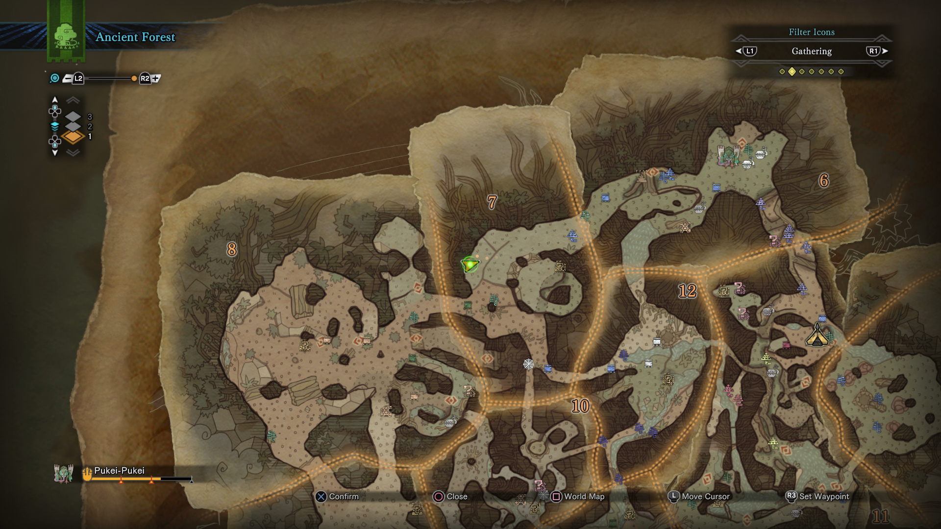 Monster Hunter World Ancient Forest - Map Overview, All Plants and ...