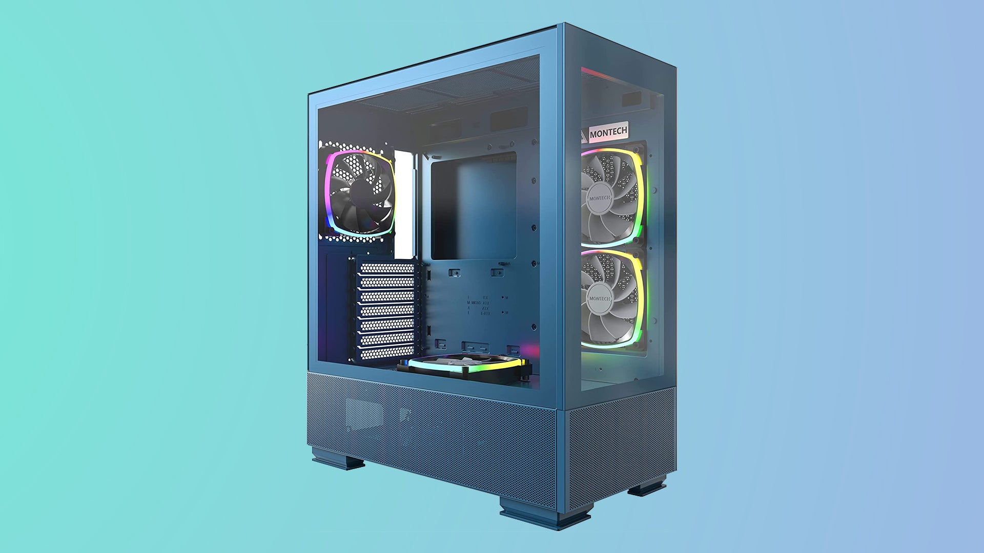 This beautiful, blue Montech Sky Two PC case is down to £70 from Scan ...