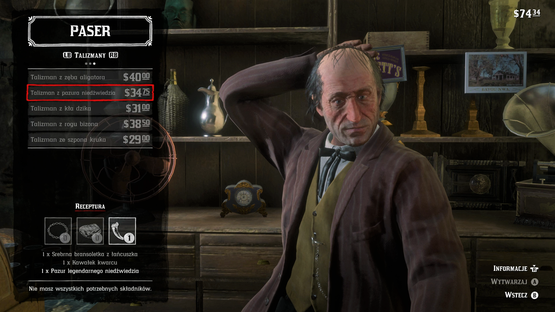 Red Dead Redemption 2 - paser, talizmany i ozdoby | Eurogamer.pl