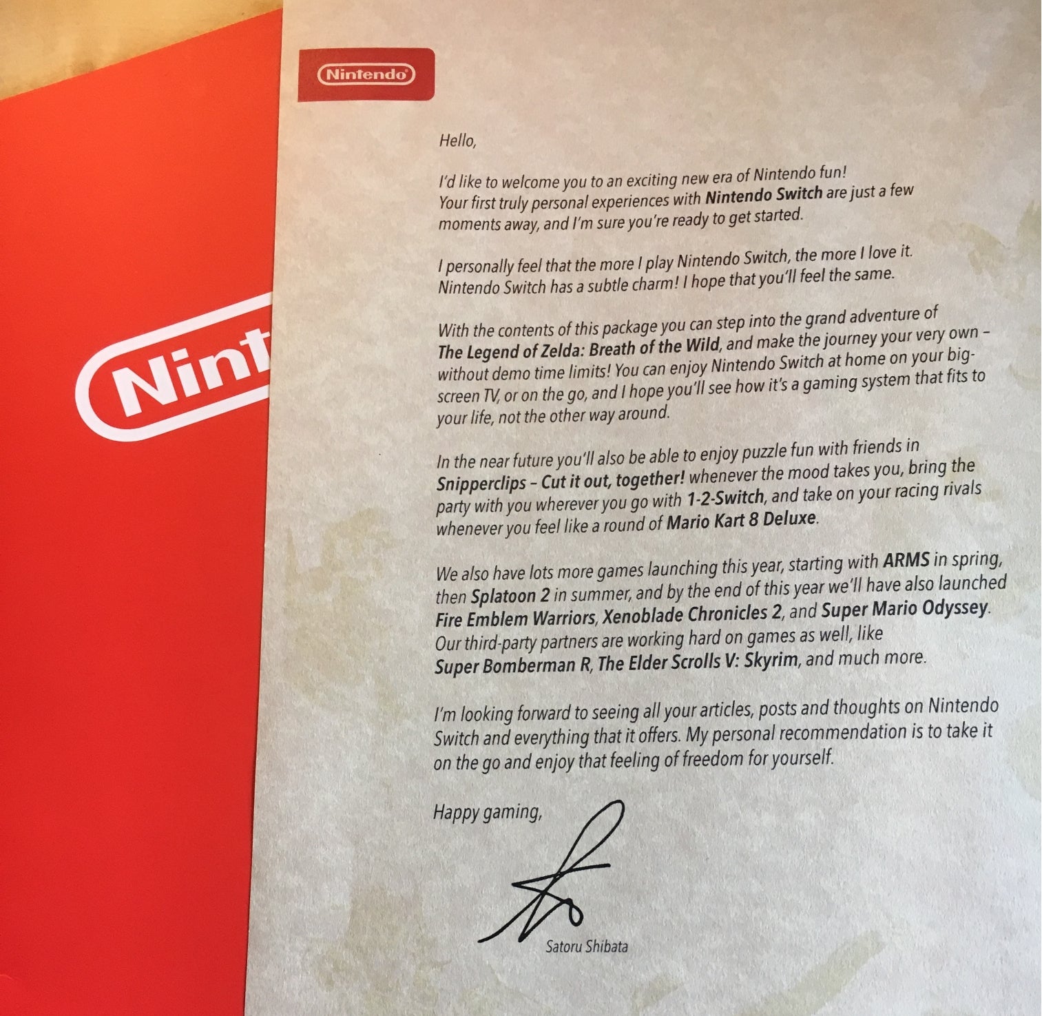 Nintendo's Switch media kit includes heartfelt messages from Reggie and ...