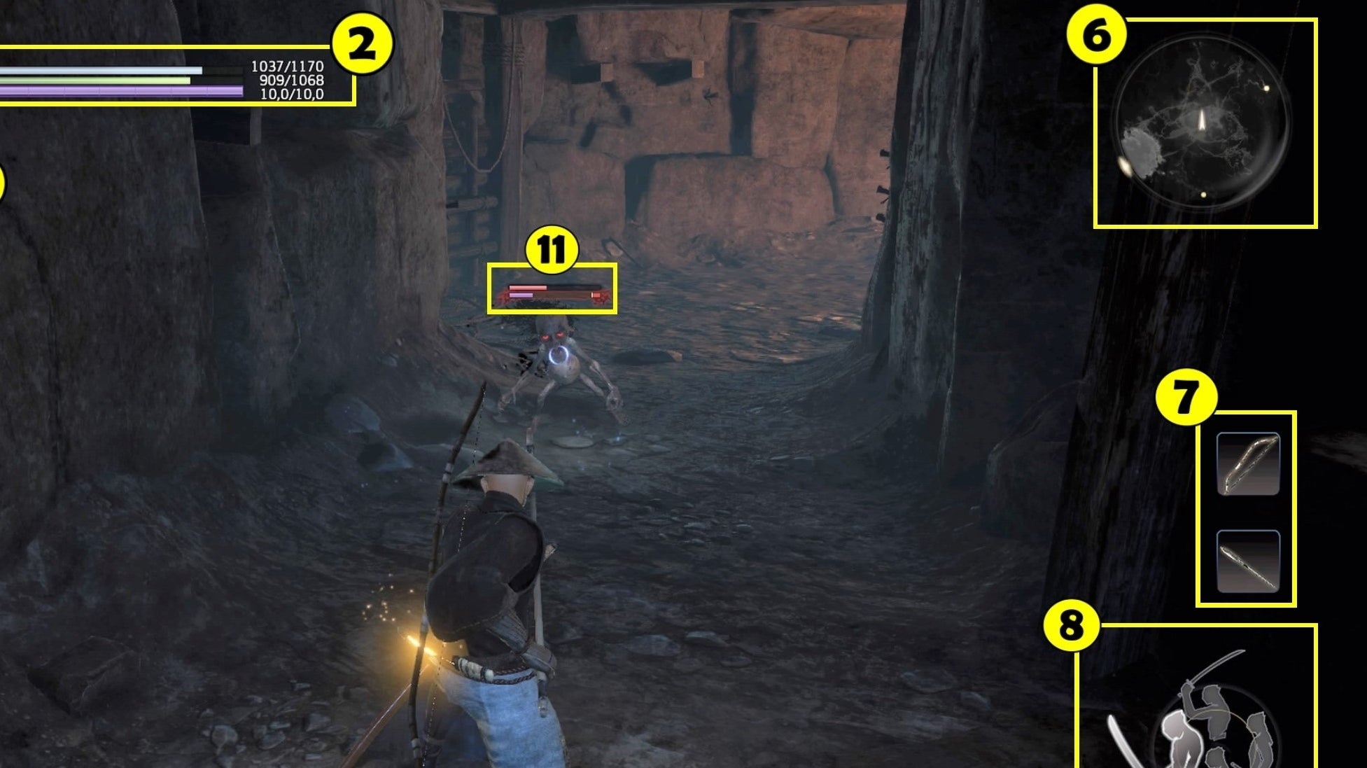 Nioh 2 - interfejs, HUD, skróty przedmiotów | Eurogamer.pl