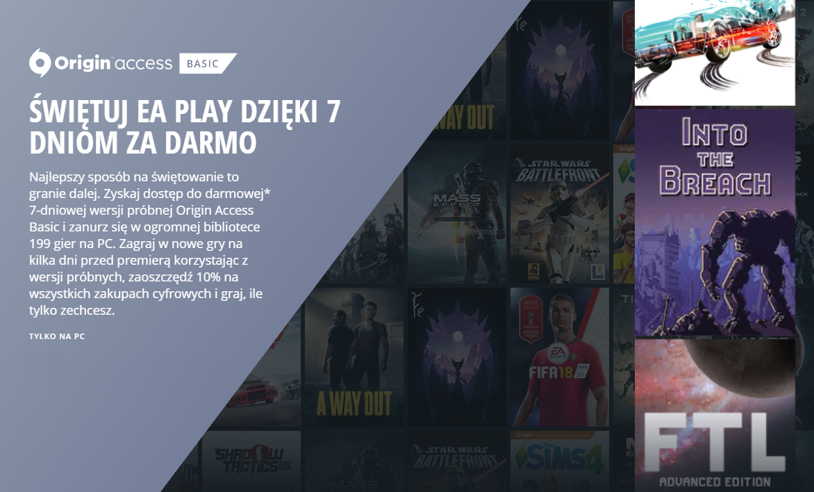 Origin Access Basic za darmo na tydzień i promocja z okazji EA Play ...