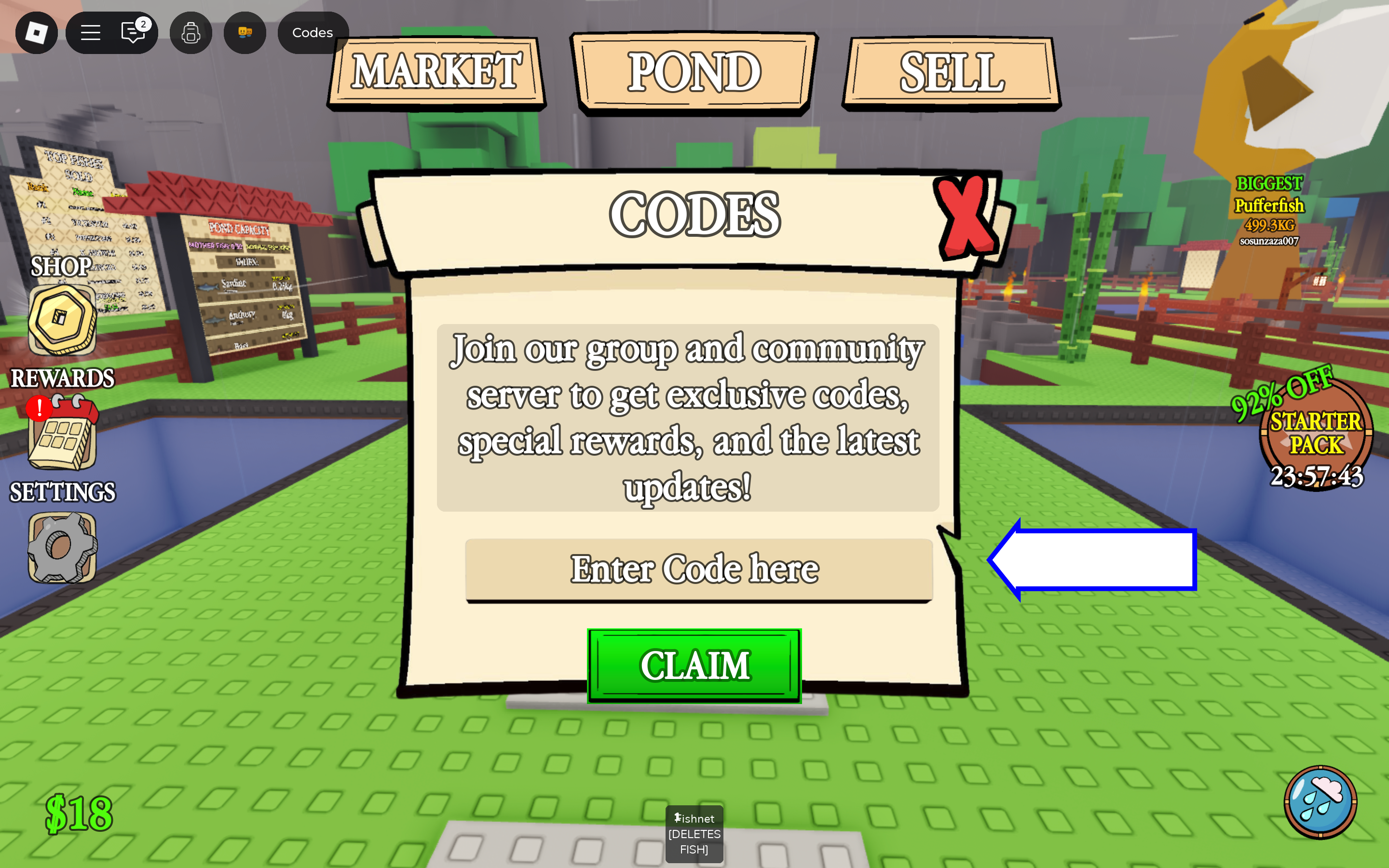 Códigos Own a Fish Pond Outubro 2025 | Eurogamer.pt