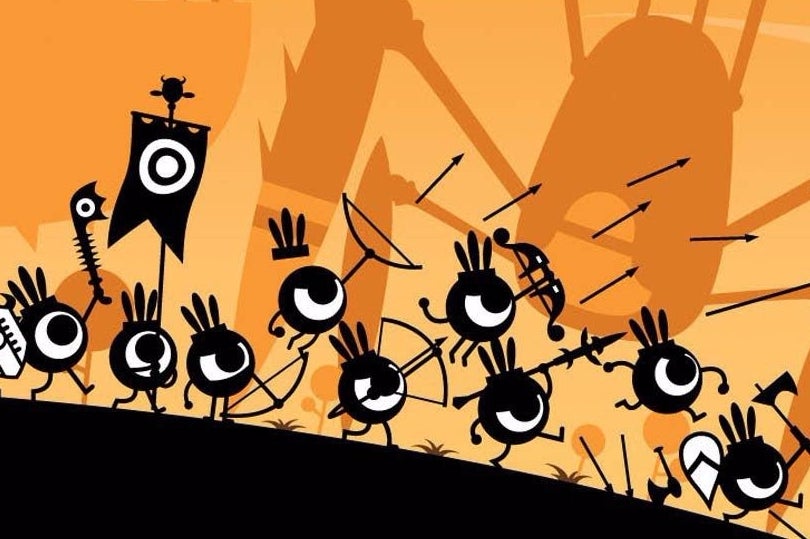Fondo De Pantalla De Patapon 2 Consiguiendo Mascaras En El Paraget