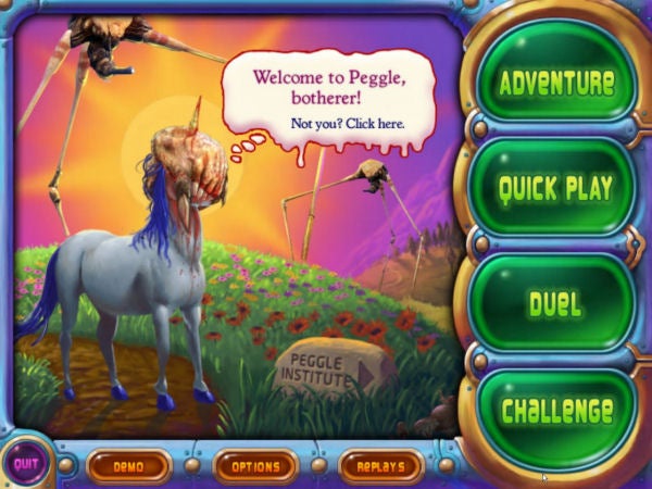 Peggle Extreme Intro Screen | Rock Paper Shotgun
