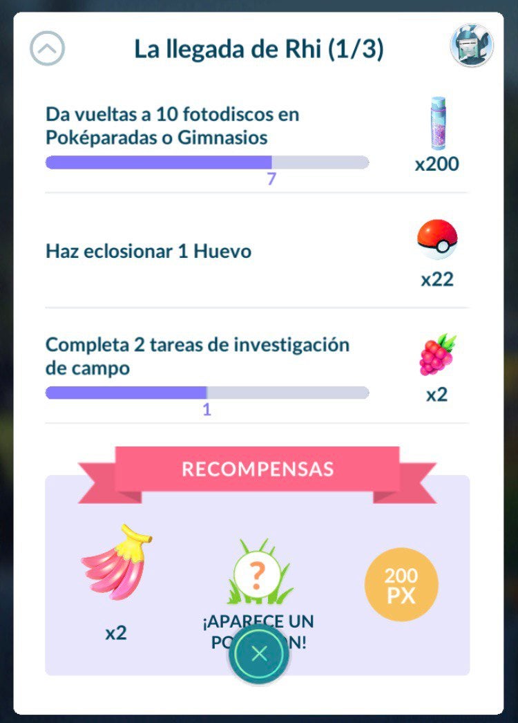 Pokémon Go - La Llegada de Rhi: tareas de investigación, todas las ...