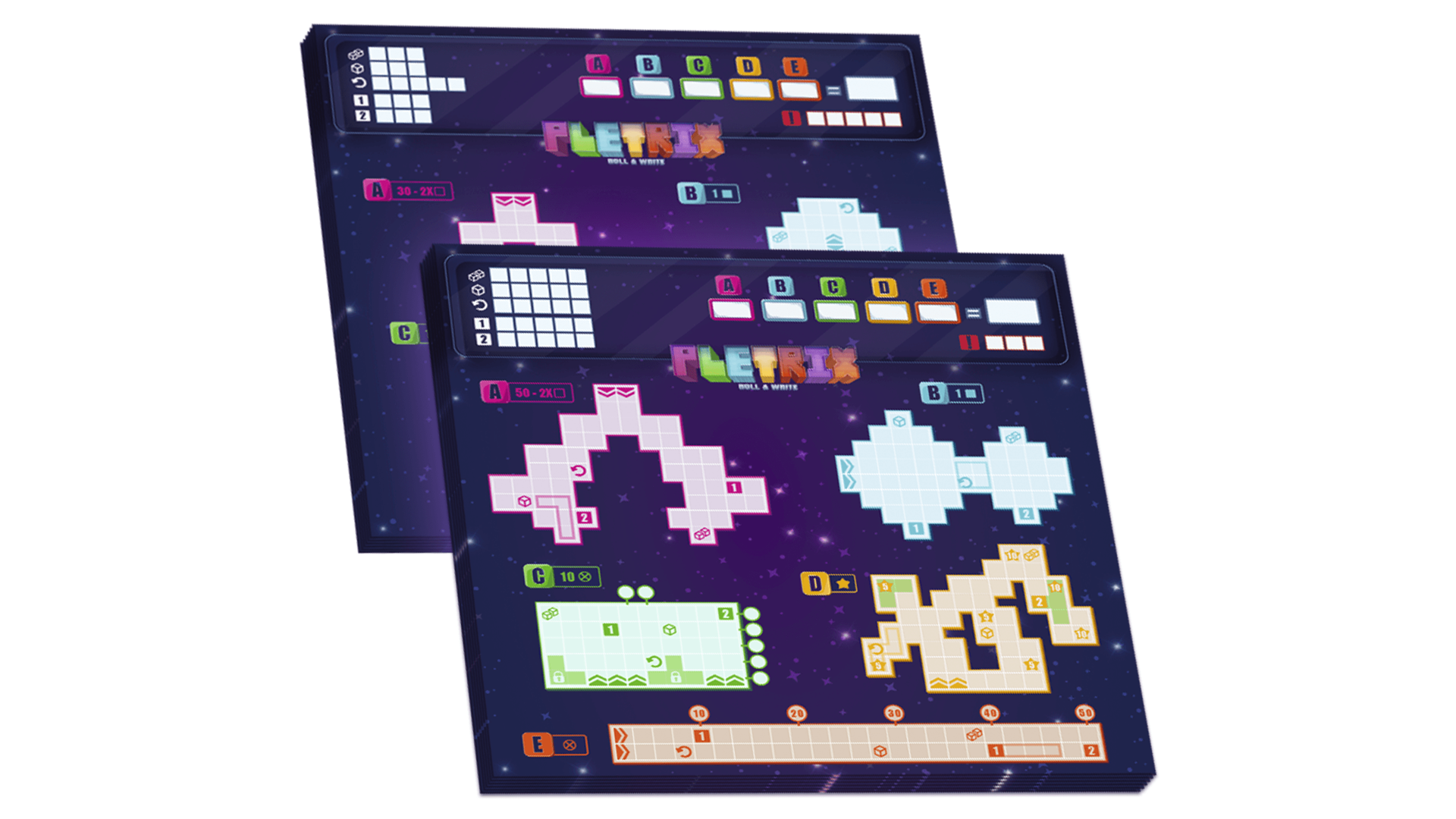 Pletrix is a roll-and-write game that challenges you to play Tetris ...