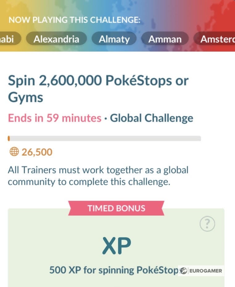 Pokémon Go Global Challenges: Timed bonus rewards and the Global ...