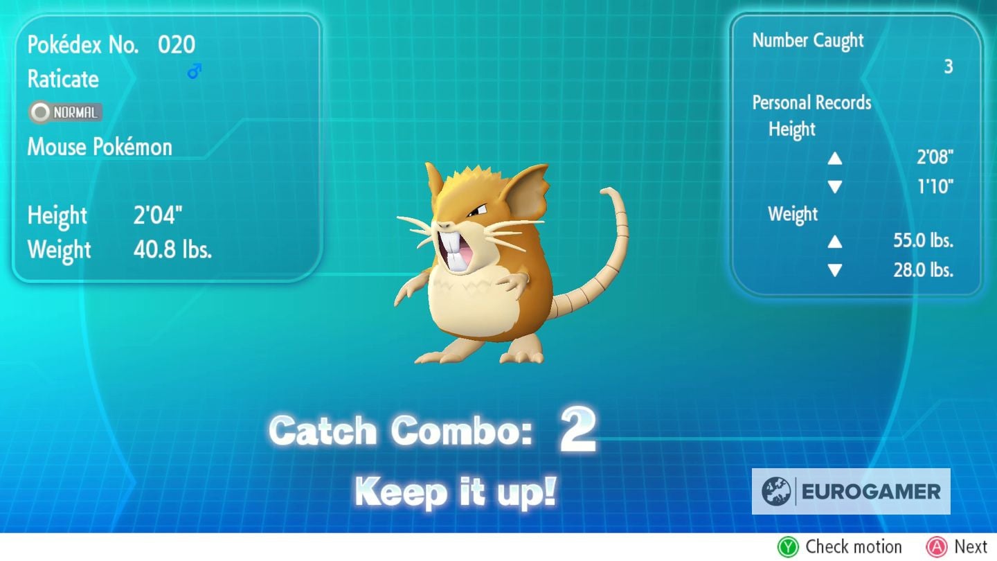Pokémon Let's Go catching, catch combo and bonuses explained - how to ...