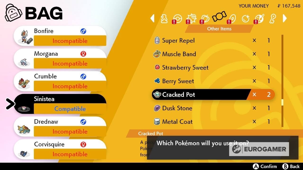 Pokémon Sword and Shield Sinistea evolution method: how to evolve ...