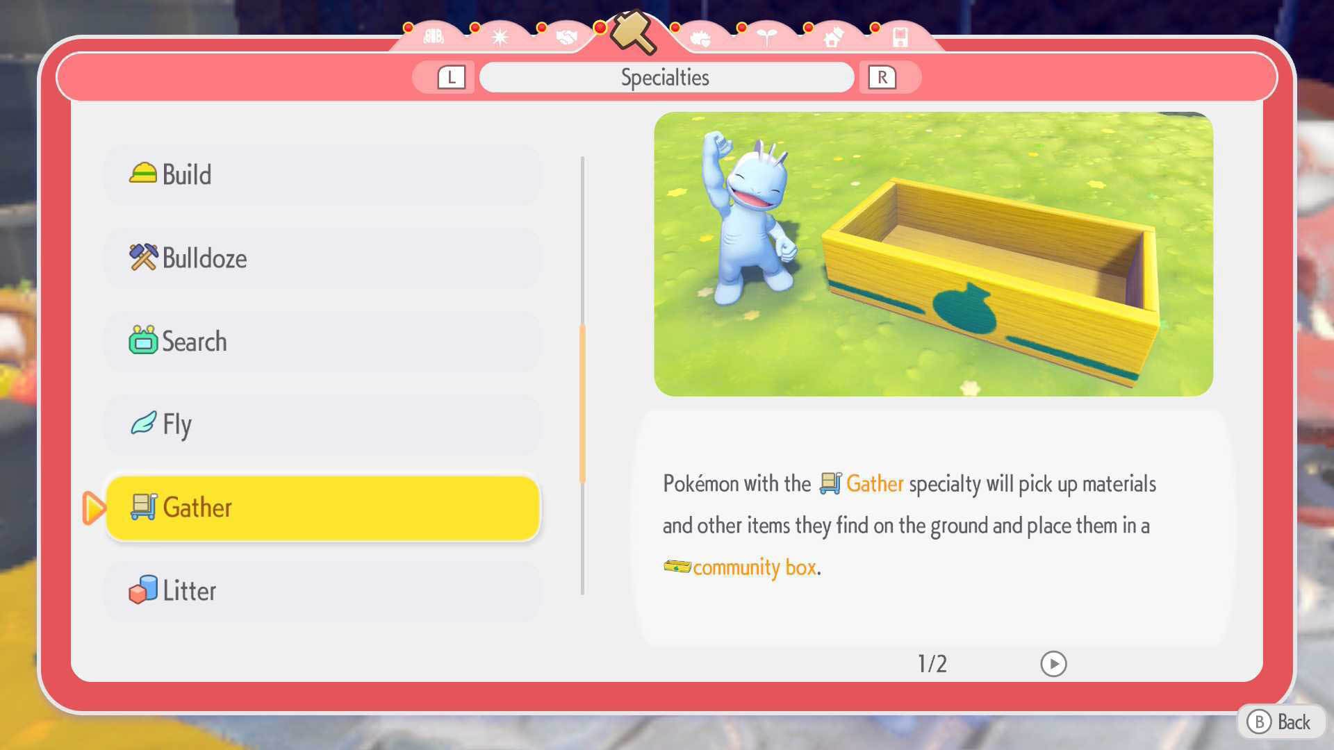 Pokémon Pokopia Gather Specialty explained | Eurogamer.net