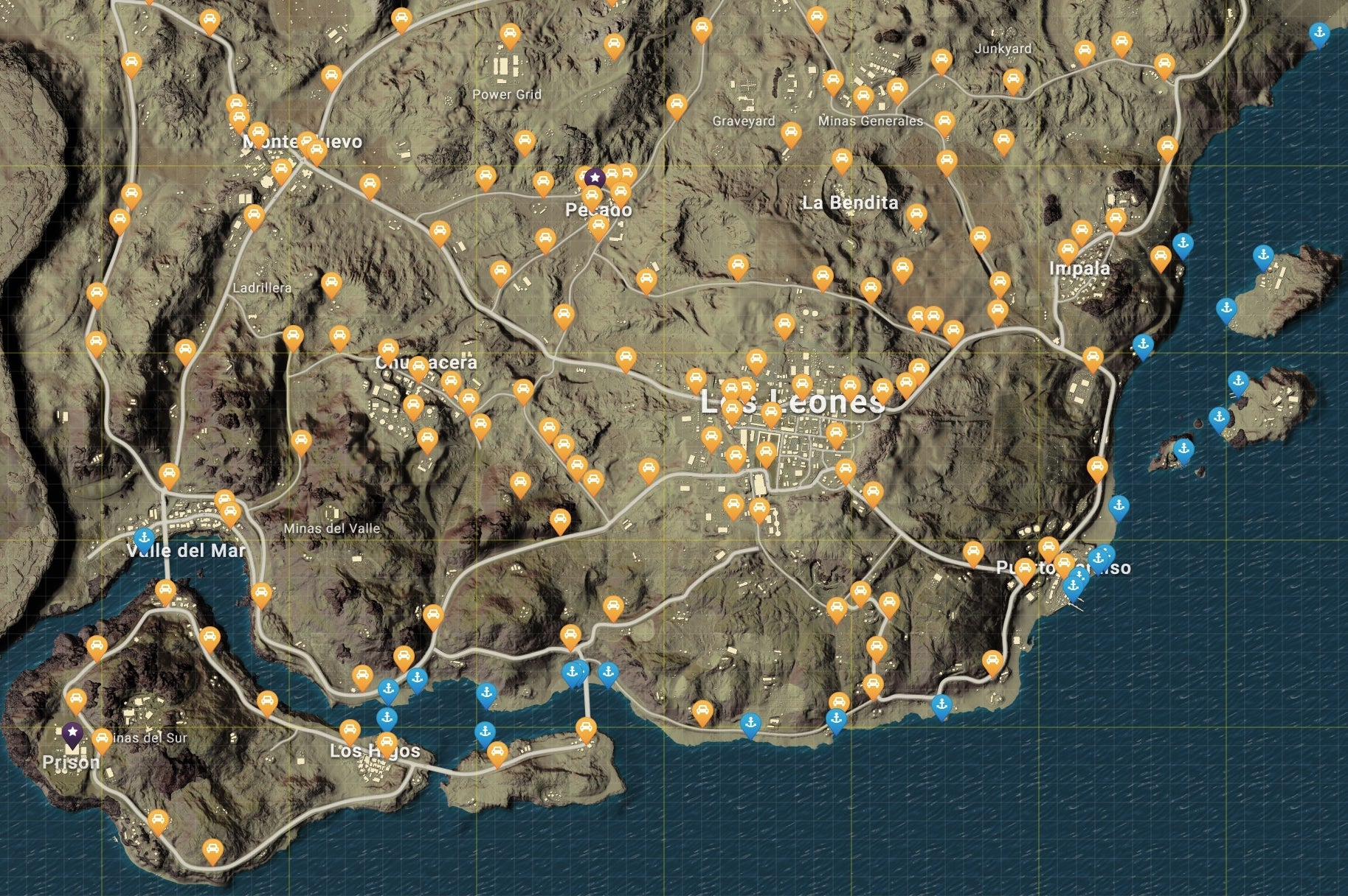 PUBG neue Map Miramar - Alles über die Wüsten-Karte: Spawnpunkte ...