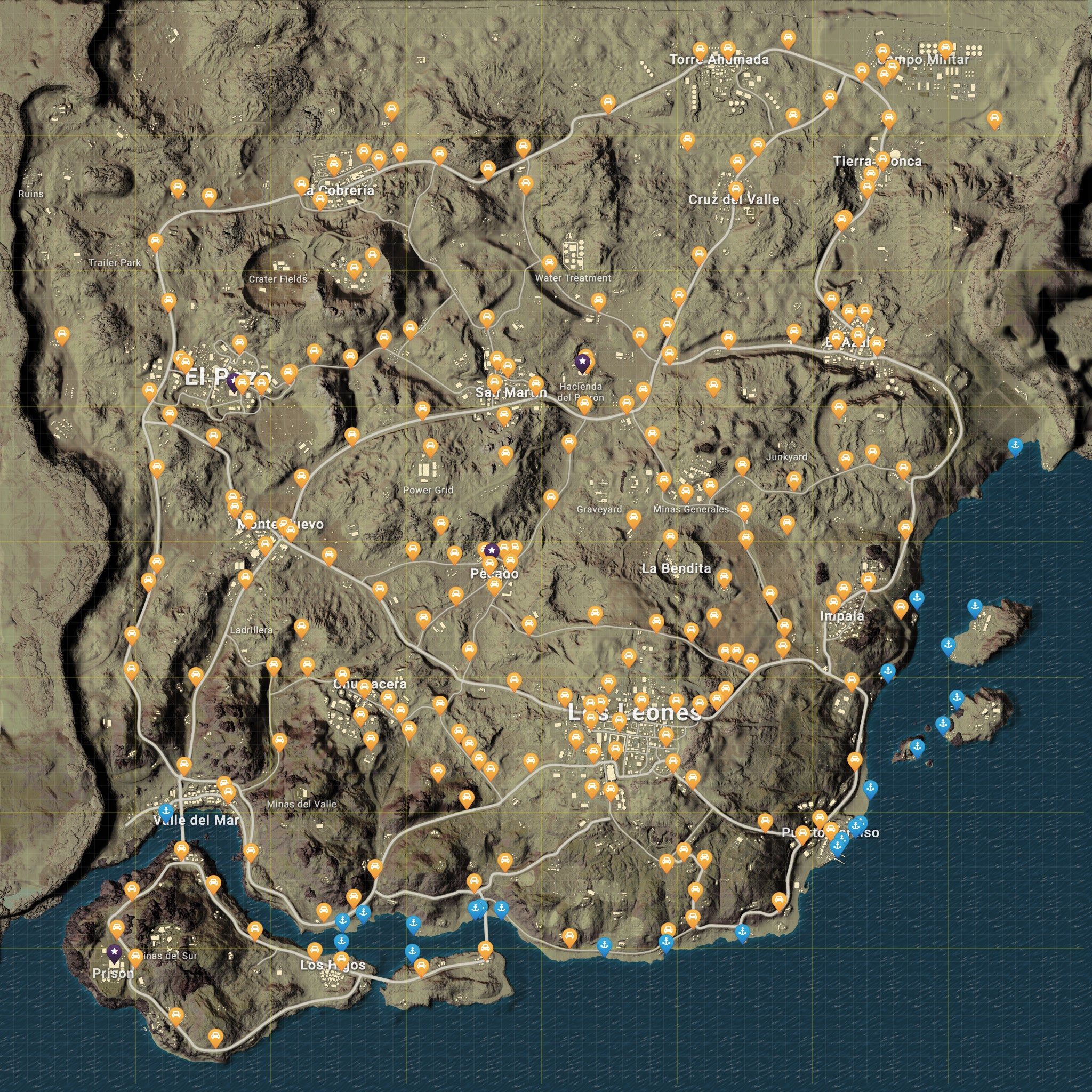 PUBG neue Map Miramar - Alles über die Wüsten-Karte: Spawnpunkte ...