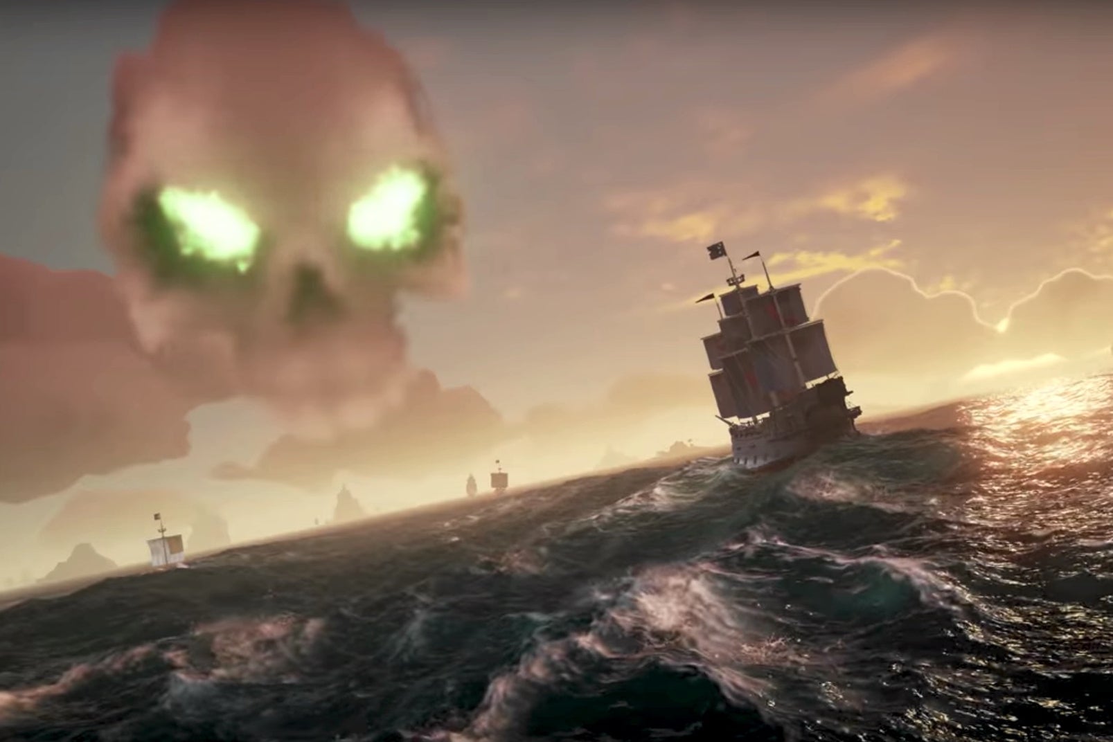 Rare shows off Sea of Thieves' intense, multi-crew cursed skeleton fort ...
