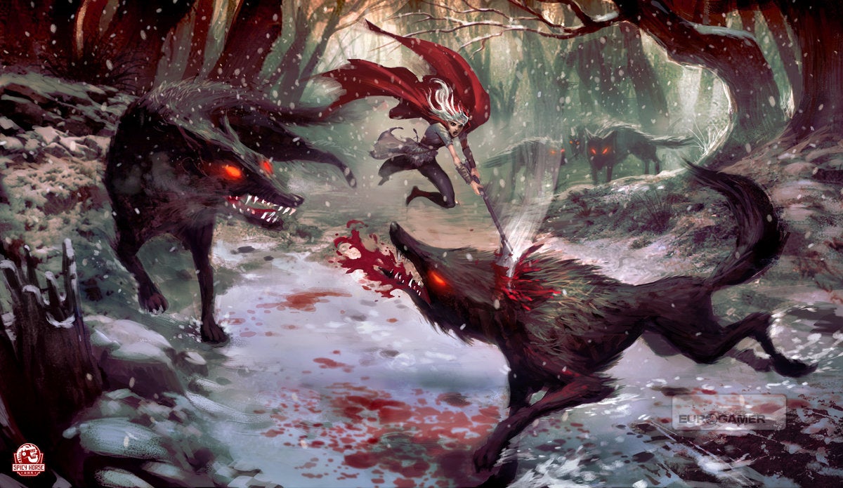 McGee pitching gory Red Riding Hood | Eurogamer.net