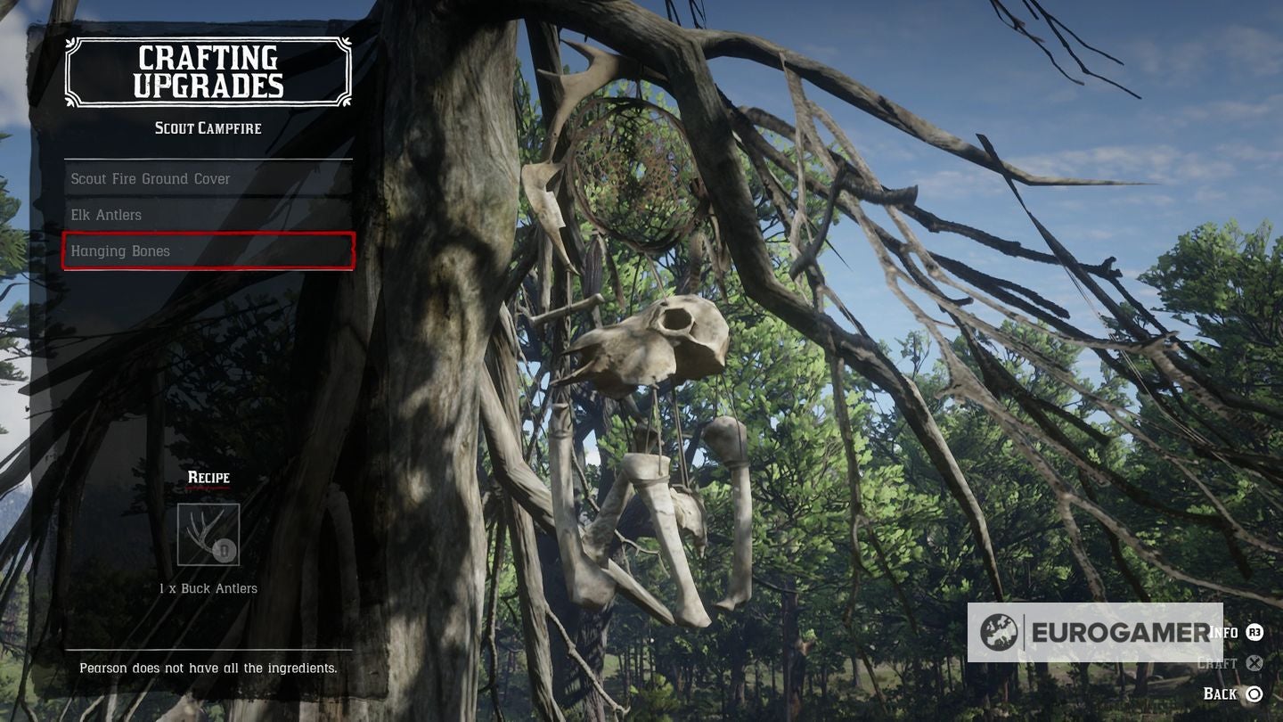 Red Dead Redemption 2 camp upgrades list, how to get Leather Working ...