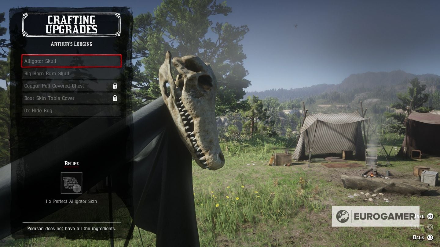 Red Dead Redemption 2 camp upgrades list, how to get Leather Working ...