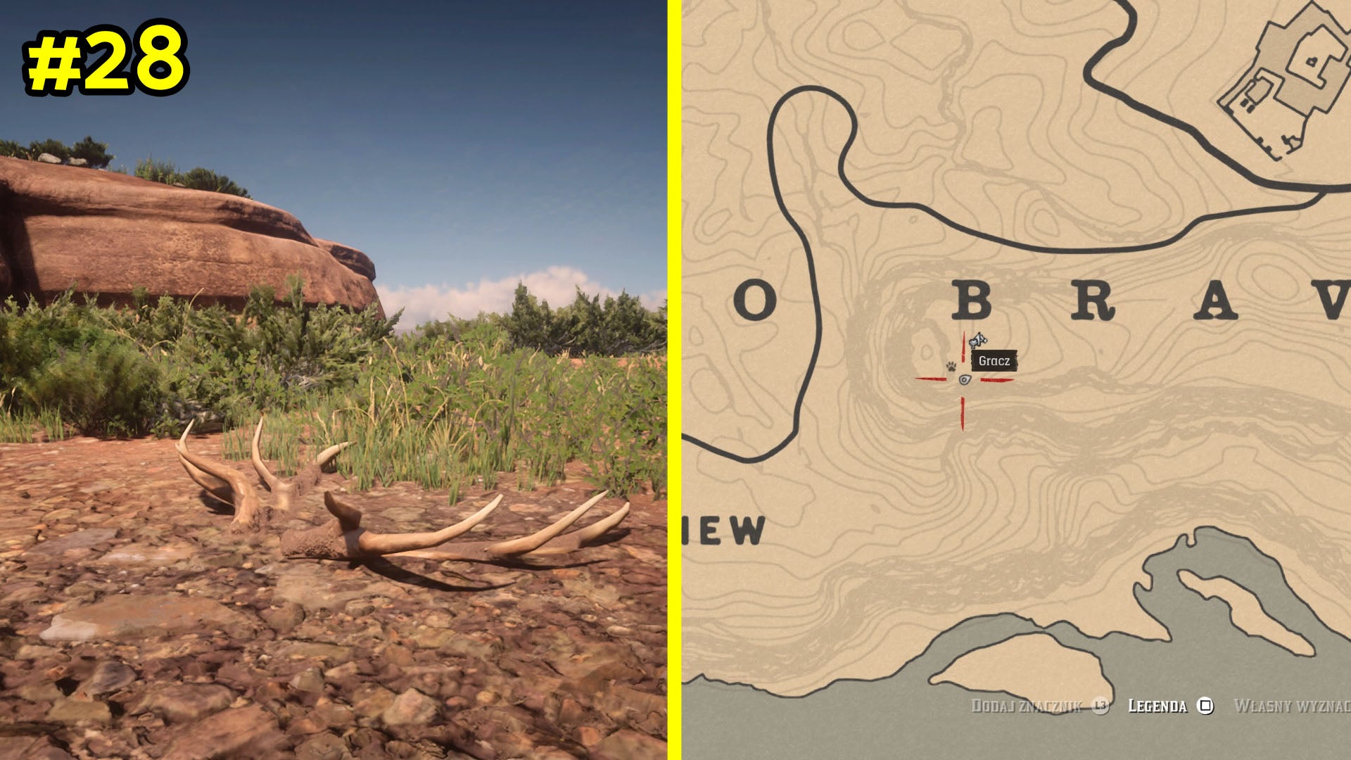 Red Dead Redemption 2 - kości dinozaurów (mapa): misja Próba wiary ...