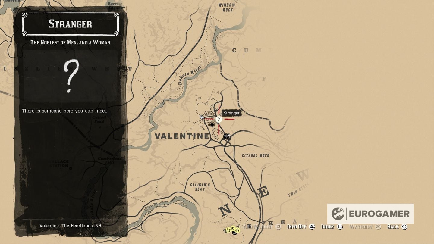Red Dead Redemption 2 Stranger locations for Noblest of Men and a Woman ...