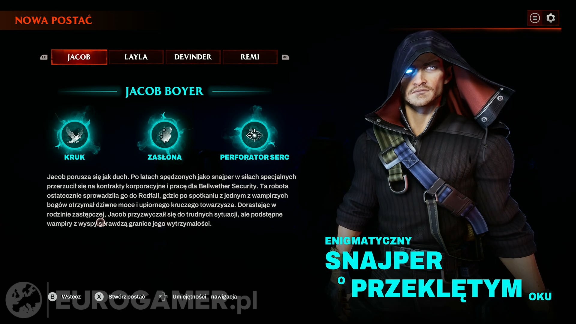 Redfall - bohaterowie: Jacob | Eurogamer.pl