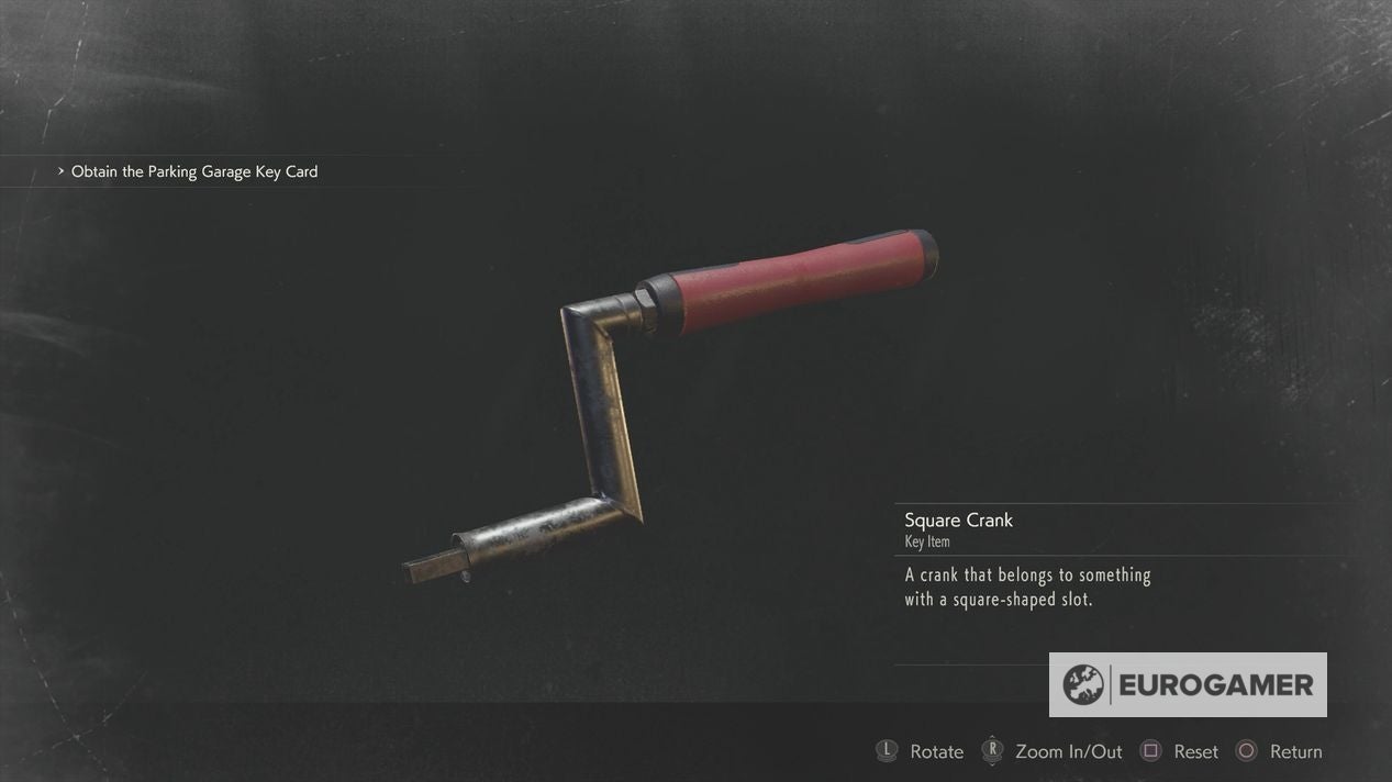 Resident Evil 2 - Parking Garage, Morgue, Diamond Key and Square Crank ...