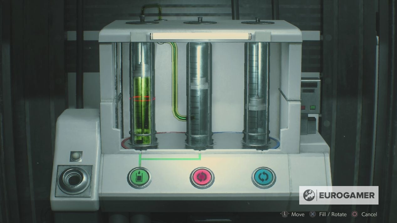 Resident Evil 2 - Drug Testing Lab puzzle solution, cooling the ...