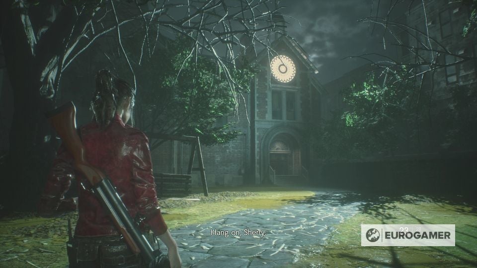 Resident Evil 2 - Orphanage, Sherry block puzzle and Sherry stealth ...