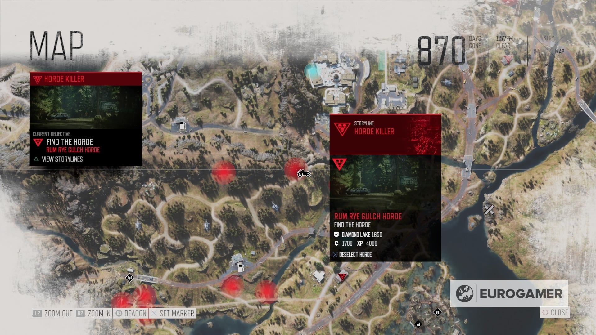 Days Gone Horde locations list, maps and tips to take down a Horde ...