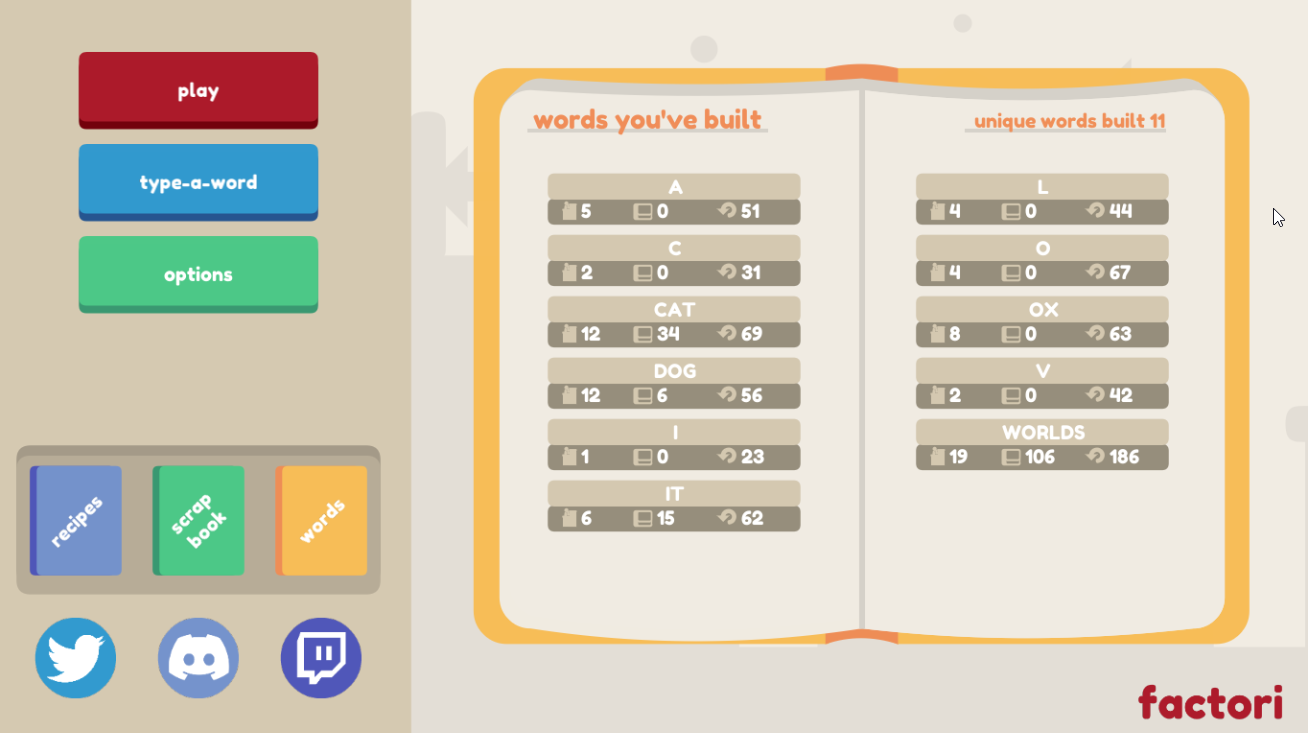 Word Factori | Rock Paper Shotgun