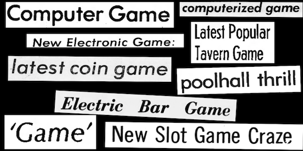Video Game History Foundation explores early names for "video games ...