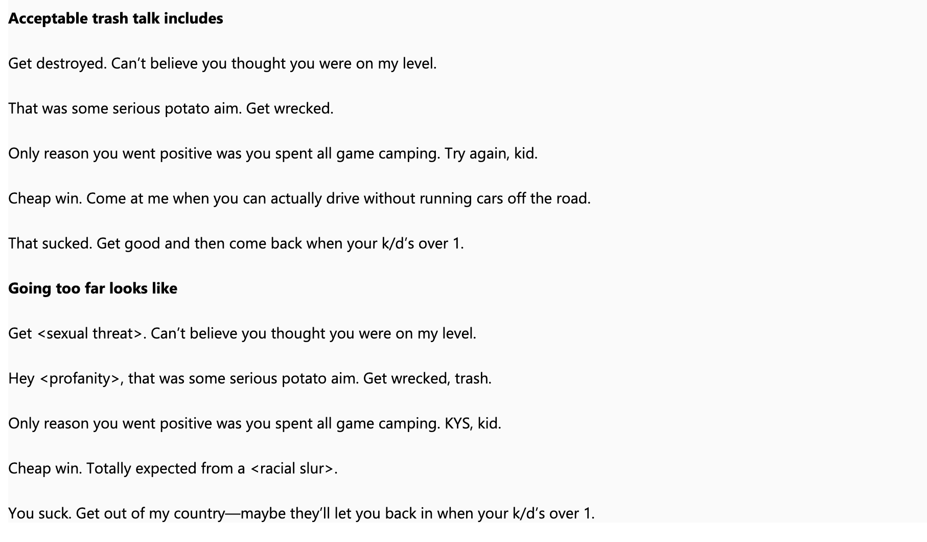 Xbox outlines the kind of things you can and cannot say on Xbox Live ...