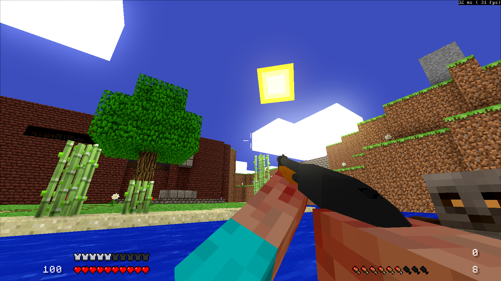 Minecraft jako FPS. Strzelby i karabiny kontra wrogowie z klocków ...
