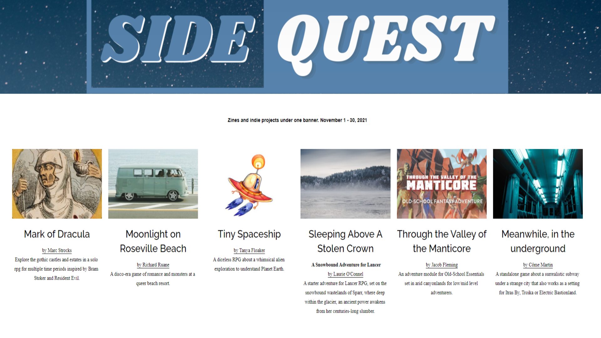 SideQuest brings another zine-focused TRPG event to 2021 | Dicebreaker