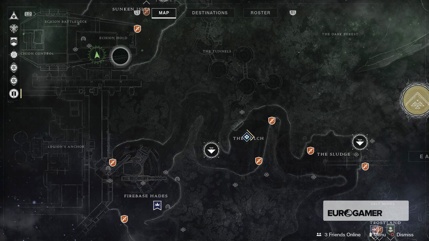 Destiny 2 - Skydock IV, The Quarry locations in Sunken Isles ...