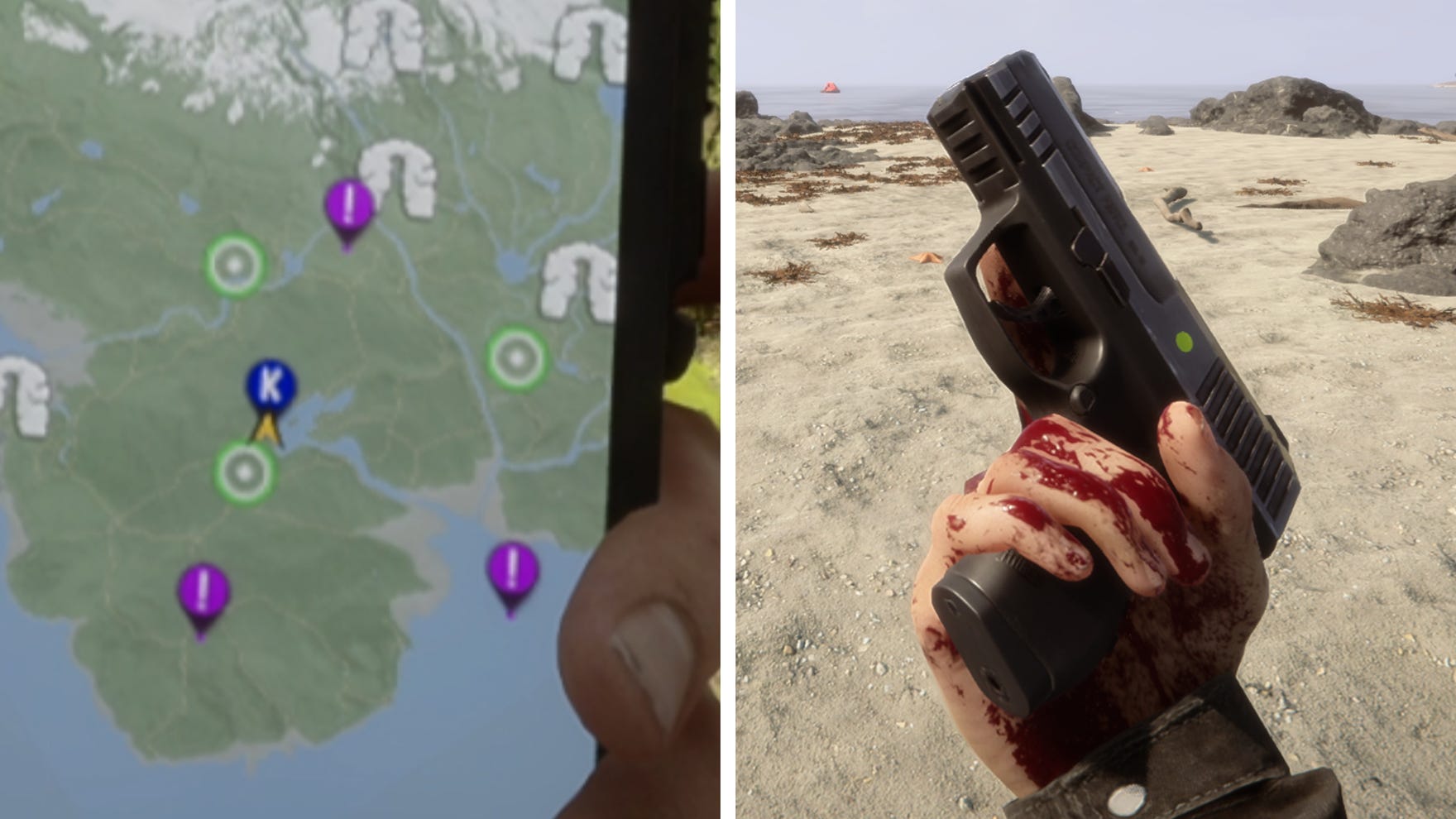 Sons Of The Forest Purple Markers How To Find Team B Rock Paper Shotgun