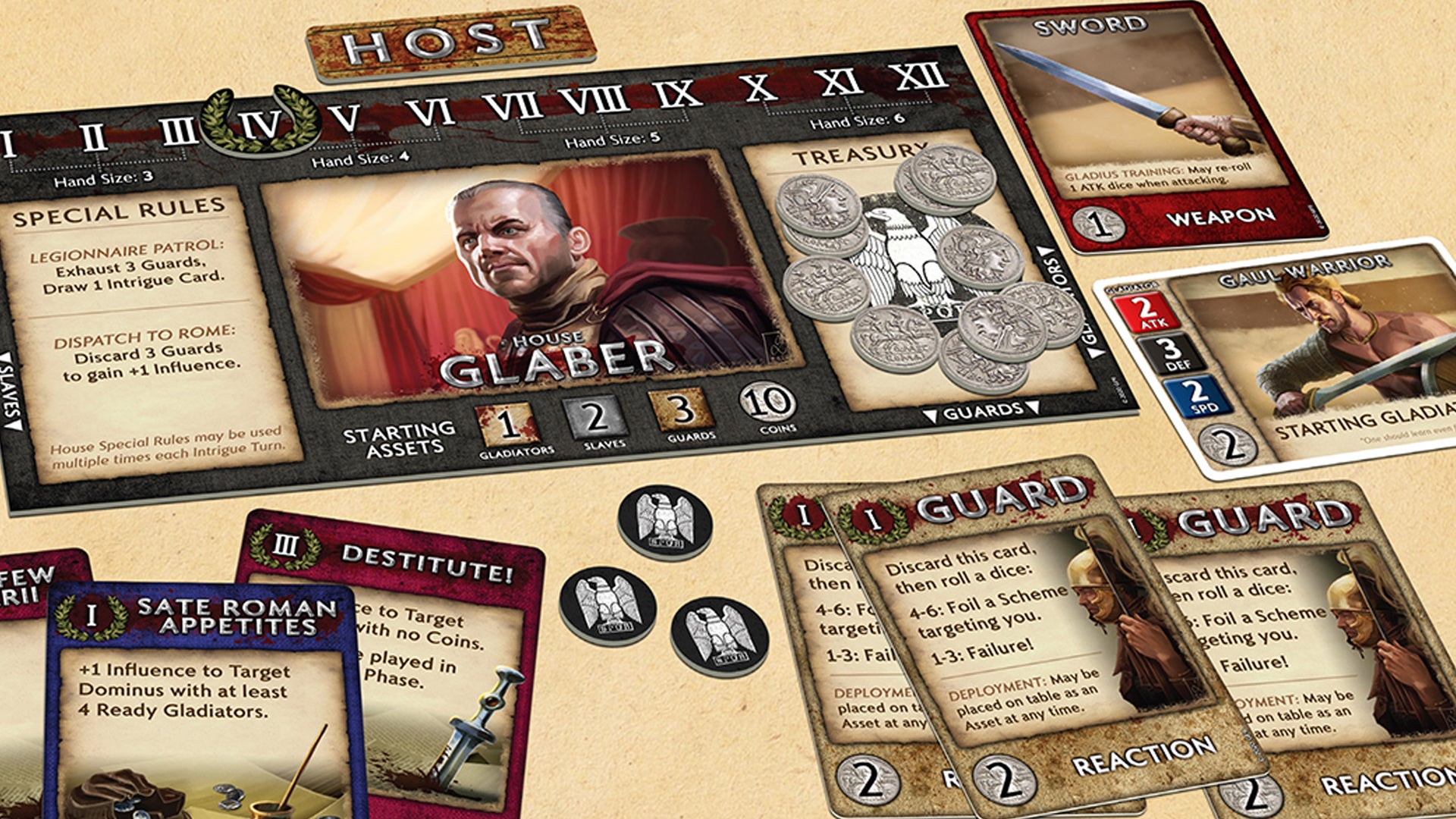 Gladiatorial board game Spartacus: A Game of Blood and Treachery re ...