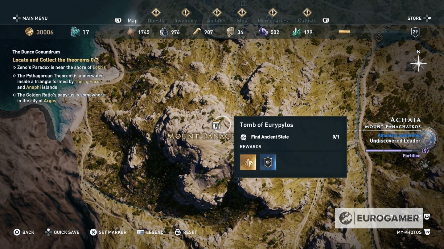 Assassin's Creed Odyssey tomb locations - Ancient Steles, Tomb of ...