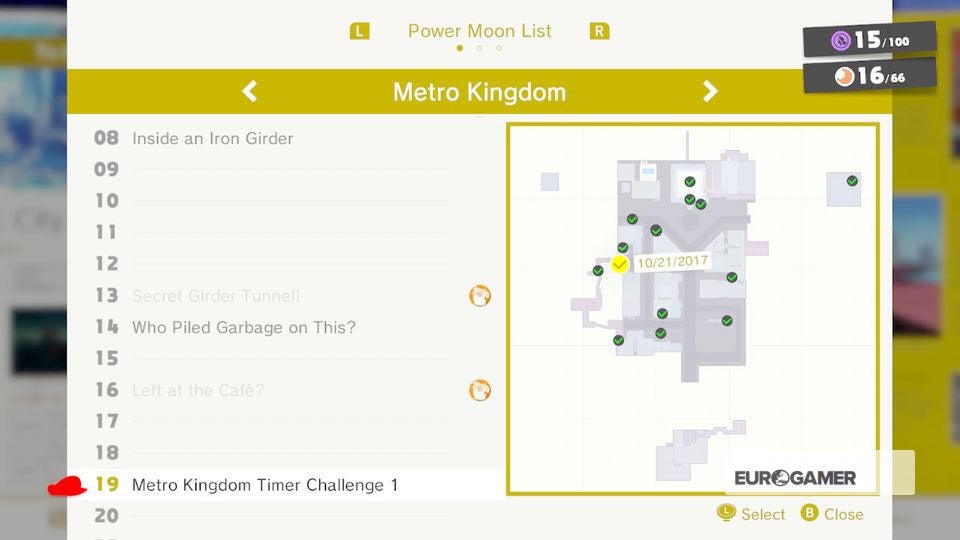 Super Mario Odyssey Metro Kingdom Power Moons - where to find New Donk ...
