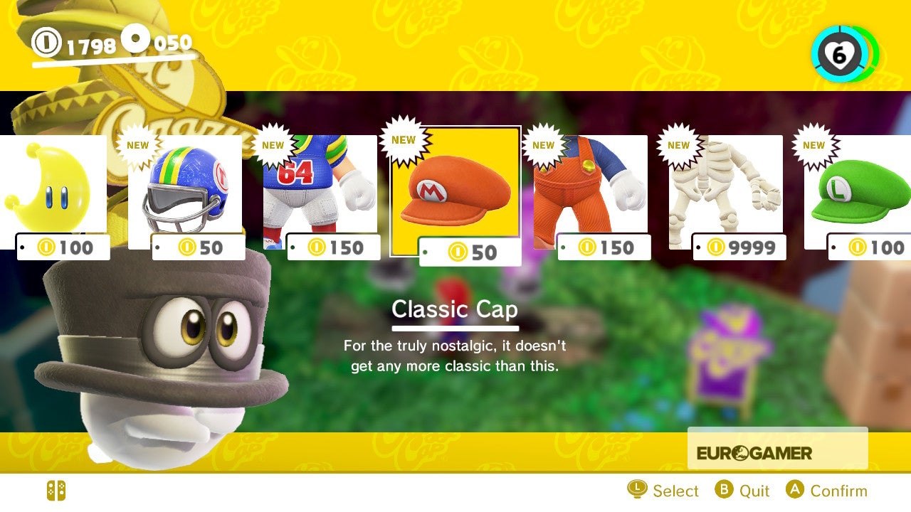 Super Mario Odyssey Hats list - hat prices and how to unlock every hat ...