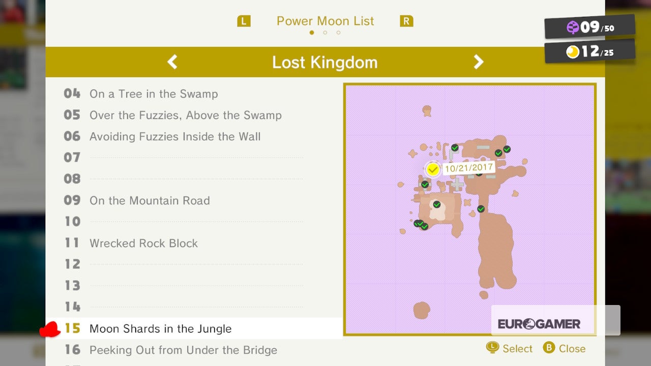 Super Mario Odyssey Lost Kingdom Power Moons - where to find Lost ...