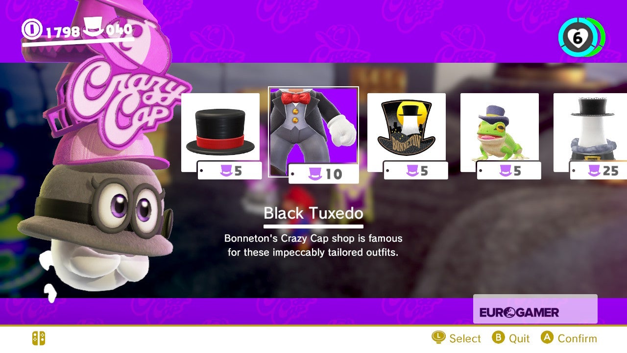 Super Mario Odyssey Outfits list - outfit prices and how to unlock ...