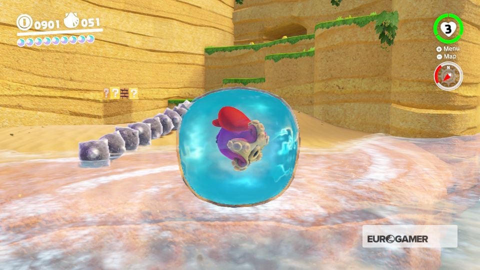 Super Mario Odyssey Seaside Kingdom Power Moons - where to find Seaside ...