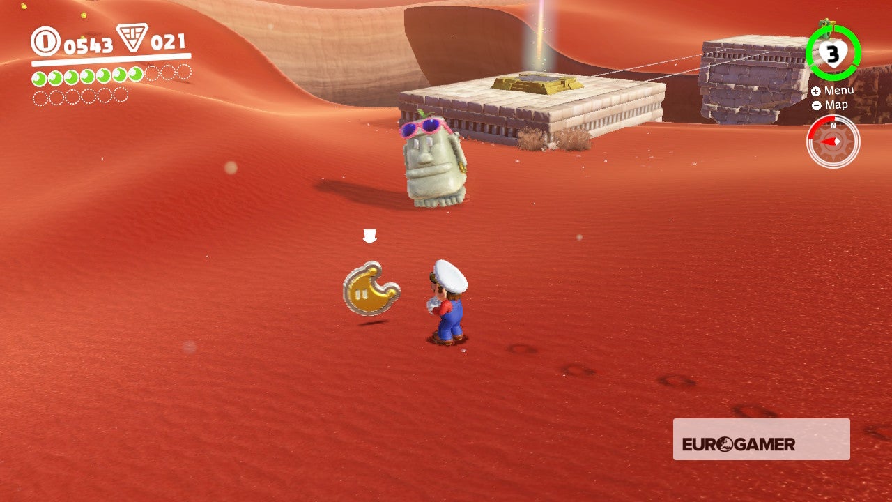 Super Mario Odyssey Sand Kingdom Power Moons - where to find Sand ...