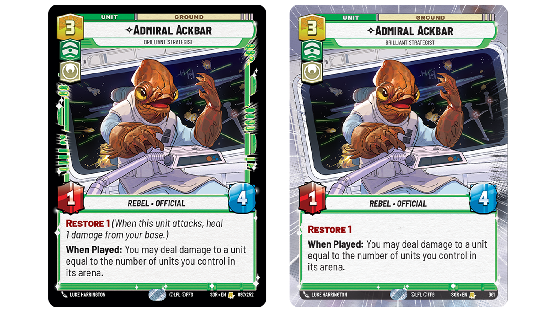 Star Wars: Unlimited reveals flashy Hyperspace and Showcase card ...