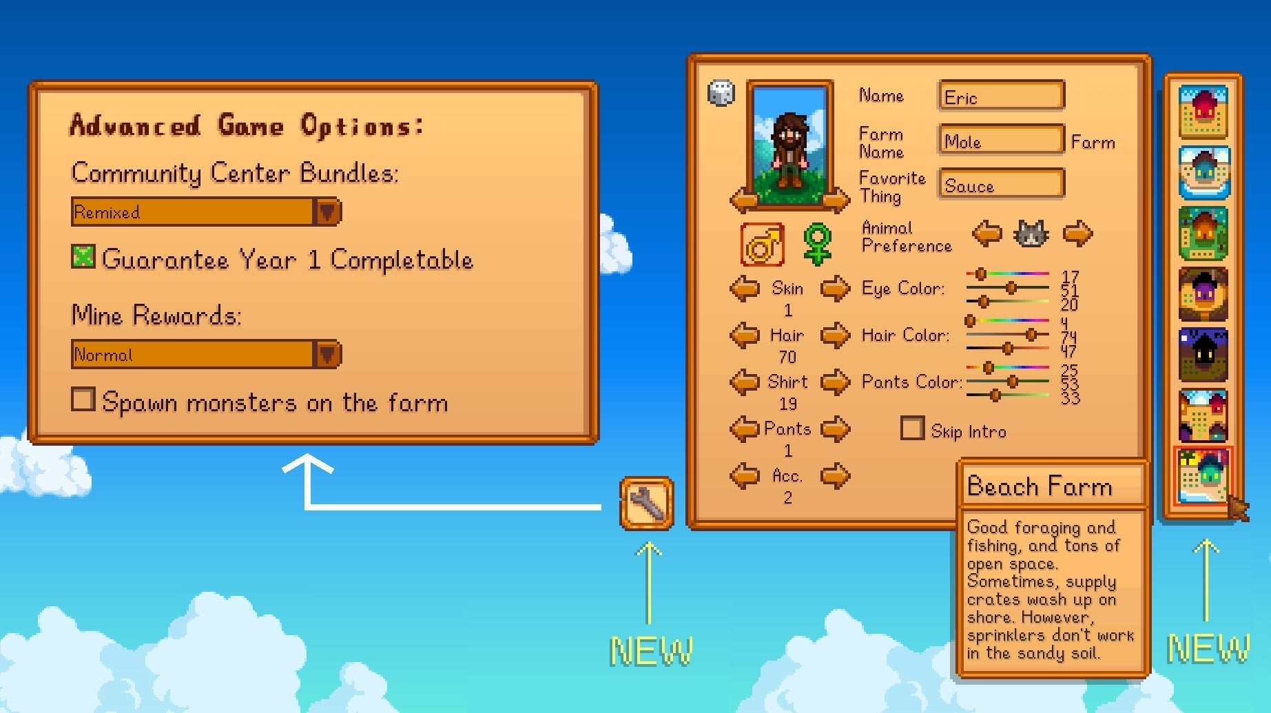 Stardew Valley 1.5 update adds new Beach Farm type and advanced options ...