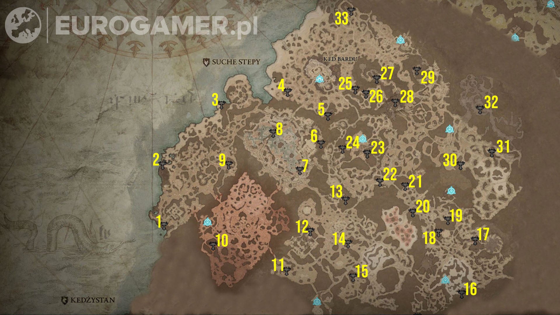 Diablo 4 - Ołtarze Lilit, Suche Stepy [mapa] | Eurogamer.pl