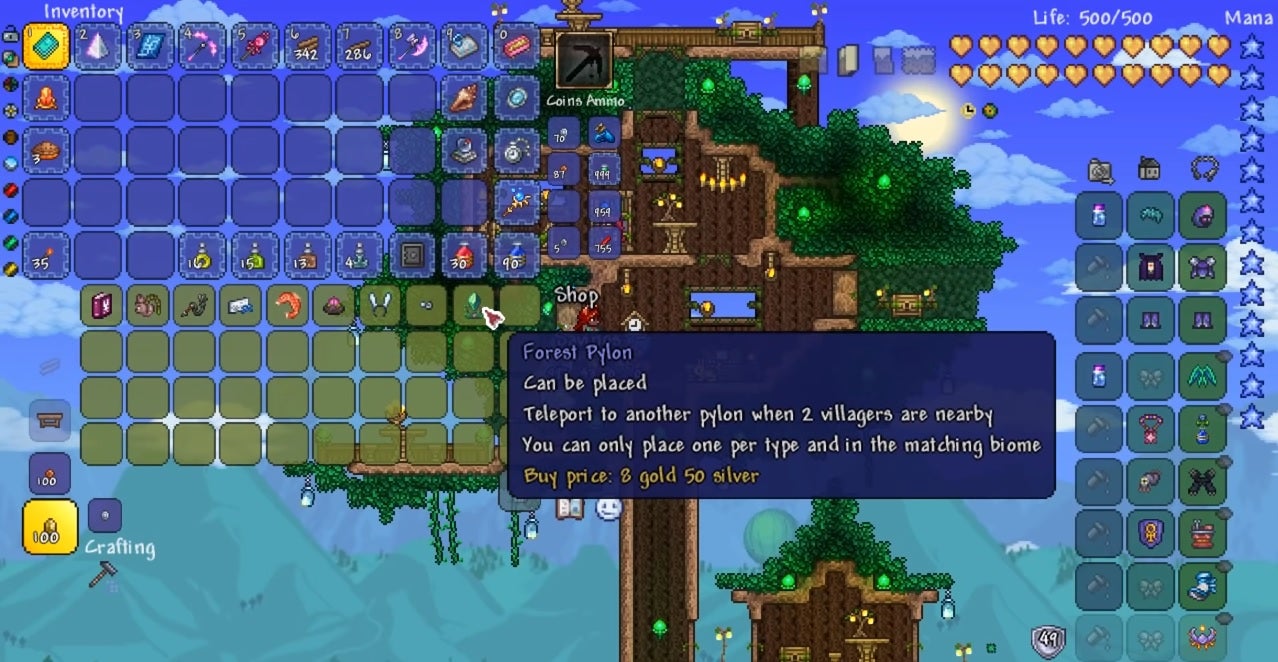 Terraria Pylons – How to increase NPC happiness | VG247