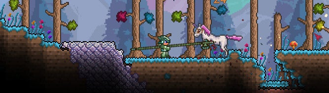 Terraria console trailer is epic, full of retro action | VG247