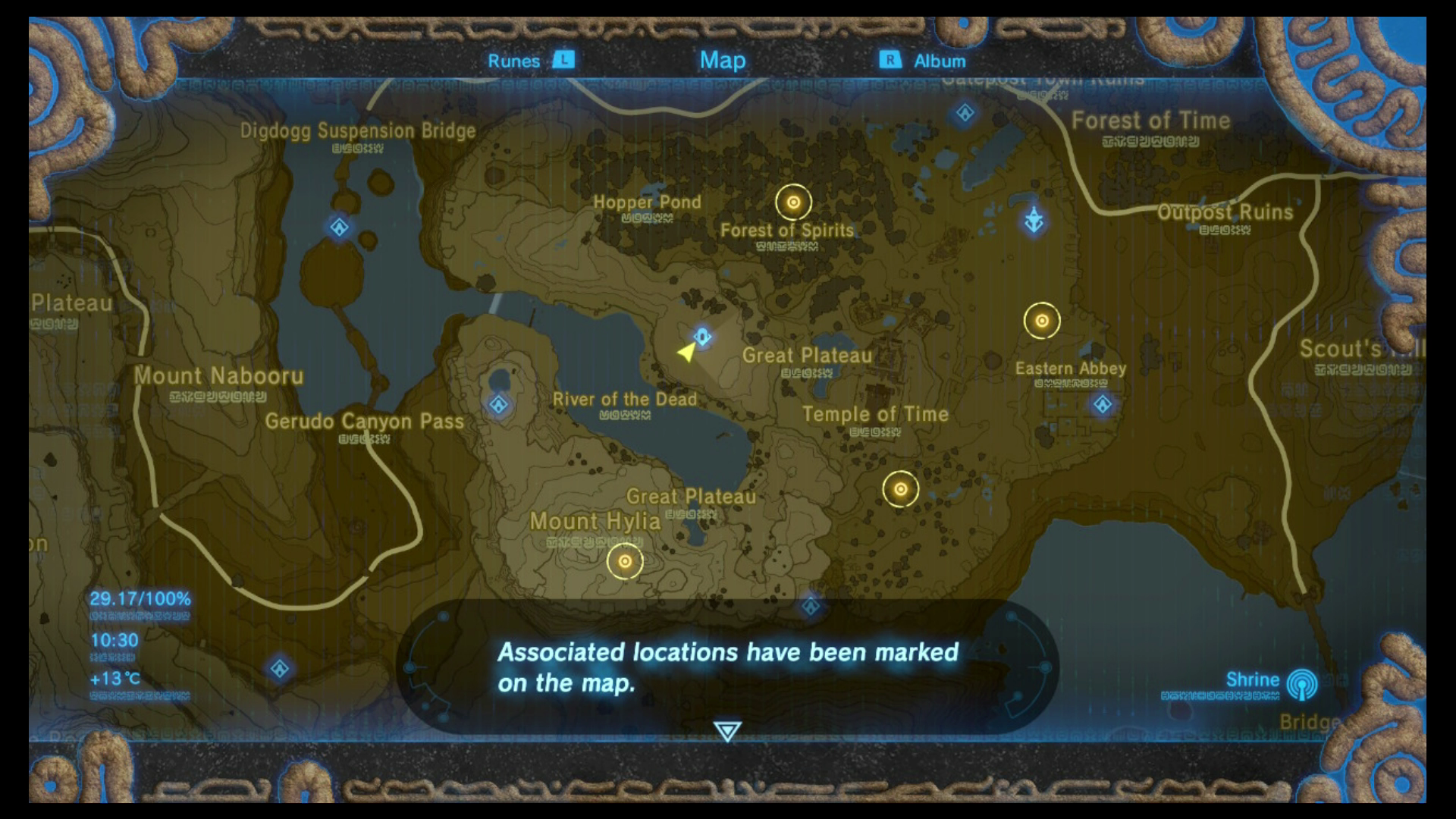 All Shrines Map Botw