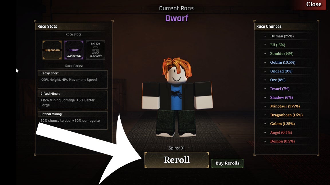 How to reroll Race in The Forge | Eurogamer.net